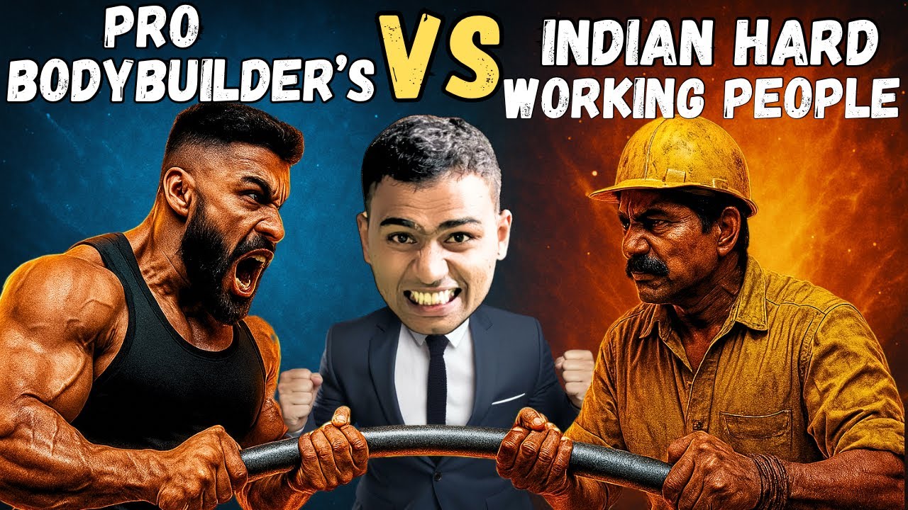 🤯Pro Bodybuilders vs 🇮🇳 Hardworking People Who Has the Strongest Hands ...