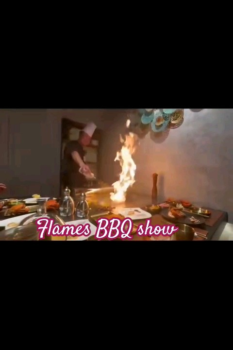 Flames BBQ show - YouTube