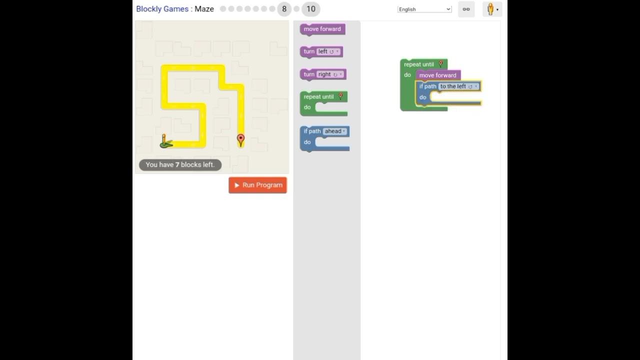 CARA MENGERJAKAN BLOKLY GAMES BAGIAN LABIRIN/MAZE LEVEL 6-10 - YouTube