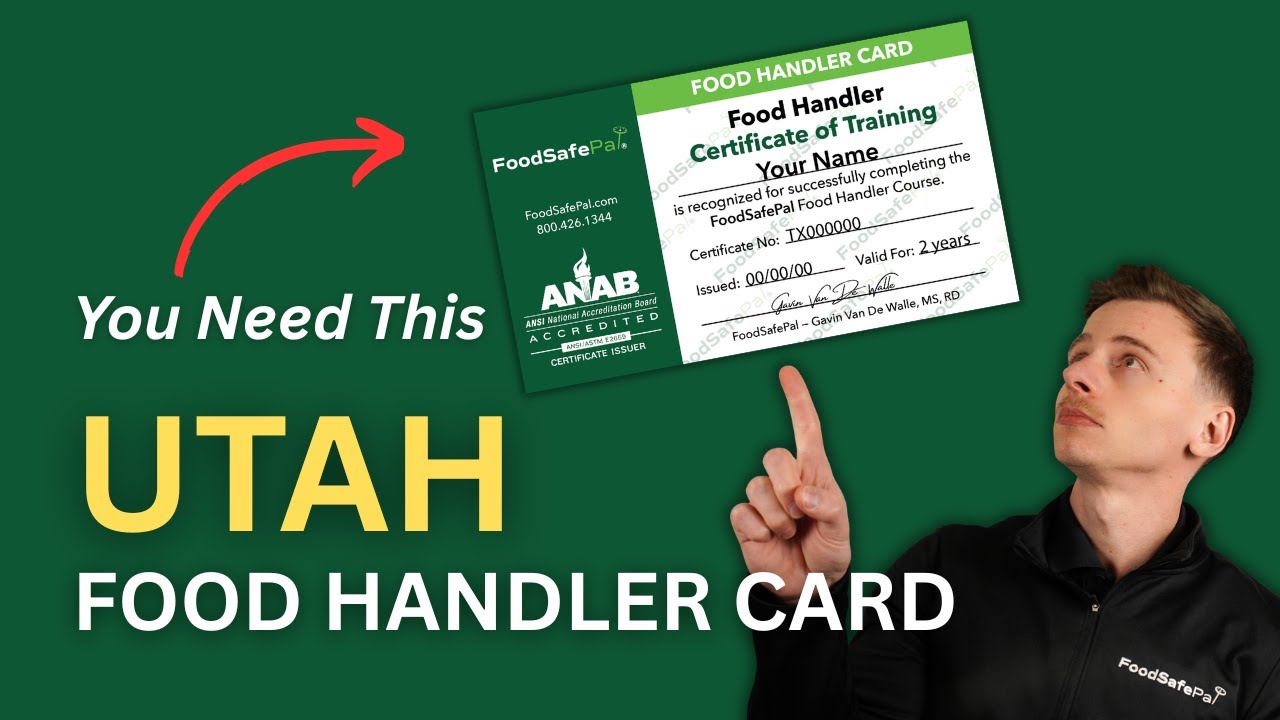 Utah Food Handler Card (Permit) | Online Training & Test - YouTube