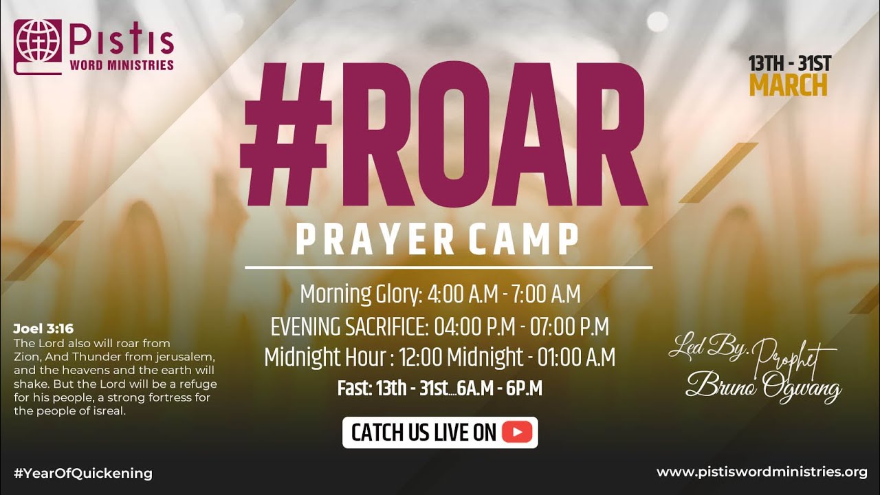 EVENING SACRIFICE | DAY 8 OF ROAR PRAYER CAMP - YouTube