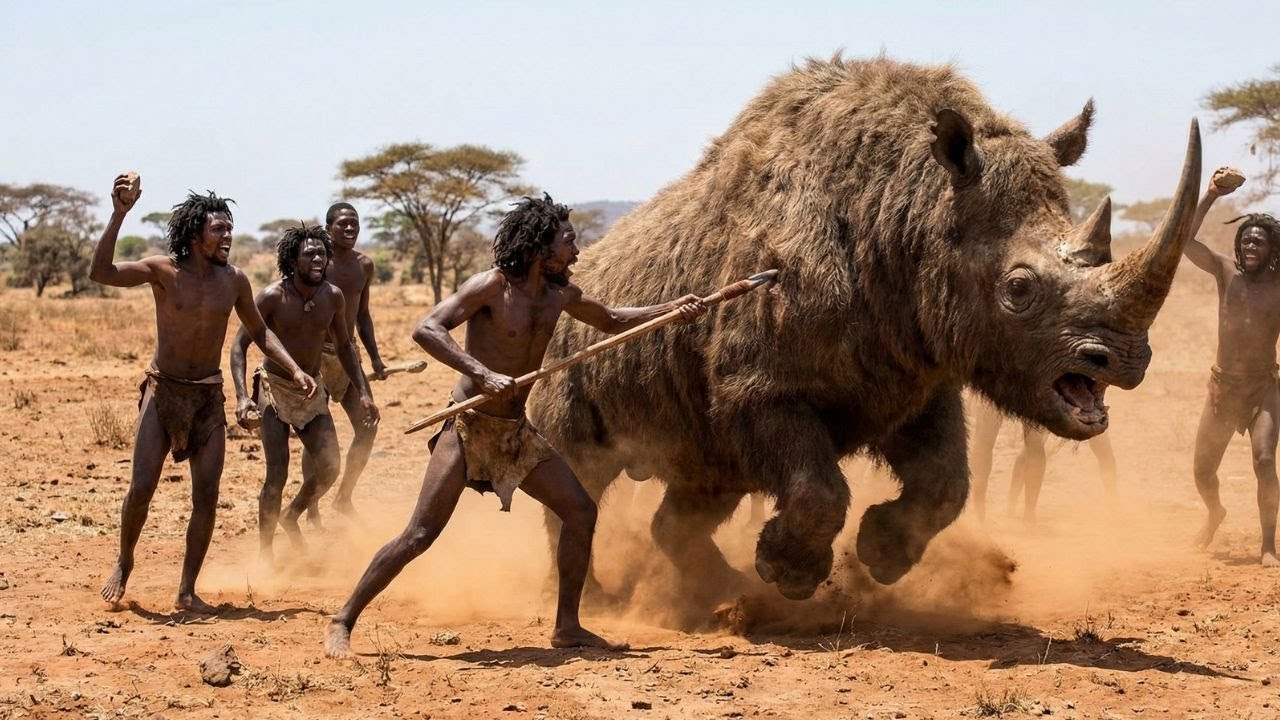 How Did the First Humans Survive the Woolly Rhino Attack 30,000 Years ...