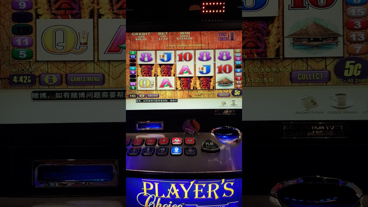 Tiki Torch Slot Machine super big win - YouTube