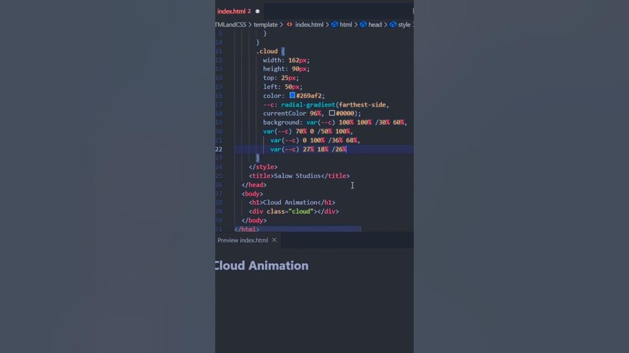 Cloud Burst Animation HTML and CSS 📌🤙 - YouTube