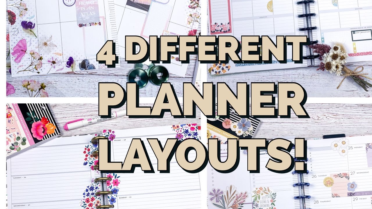 4 Different Ways to Decorate Your Planner Using 4 Different Layouts ...