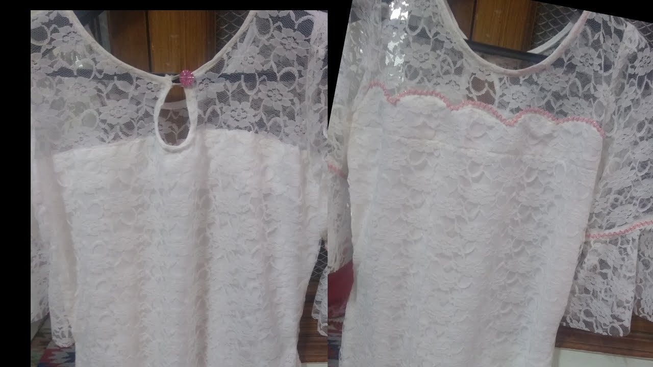 white net kurti design cutting stitching manishastitching - YouTube
