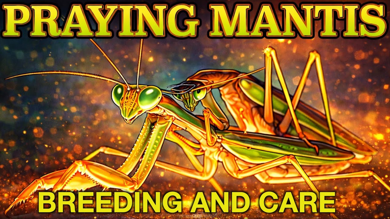 Praying mantis pets, feeding, breeding, keeping in a terrarium - YouTube