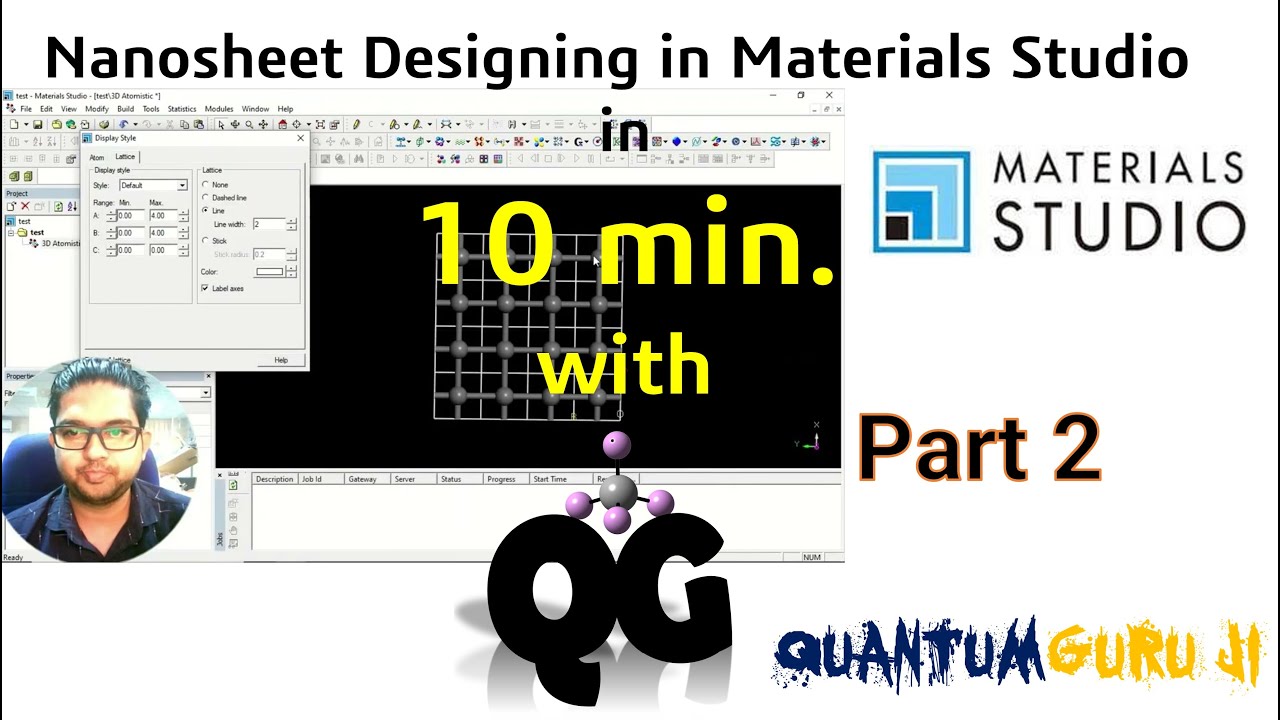 Nanosheet Designing in Materials Studio Software for a Beginner ||Part ...