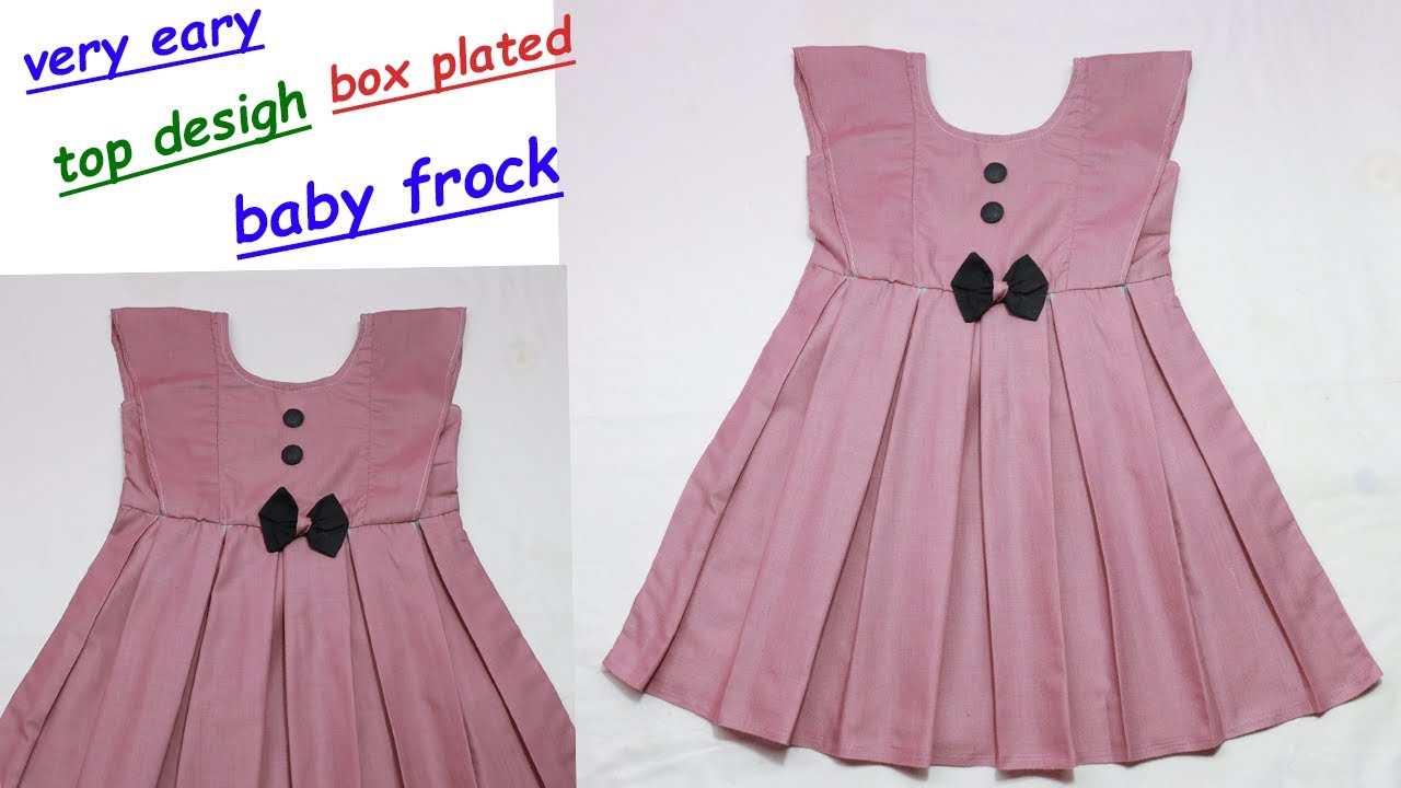Frock Cutting and Stitching Very Easy\ box plated frock\frill baby ...