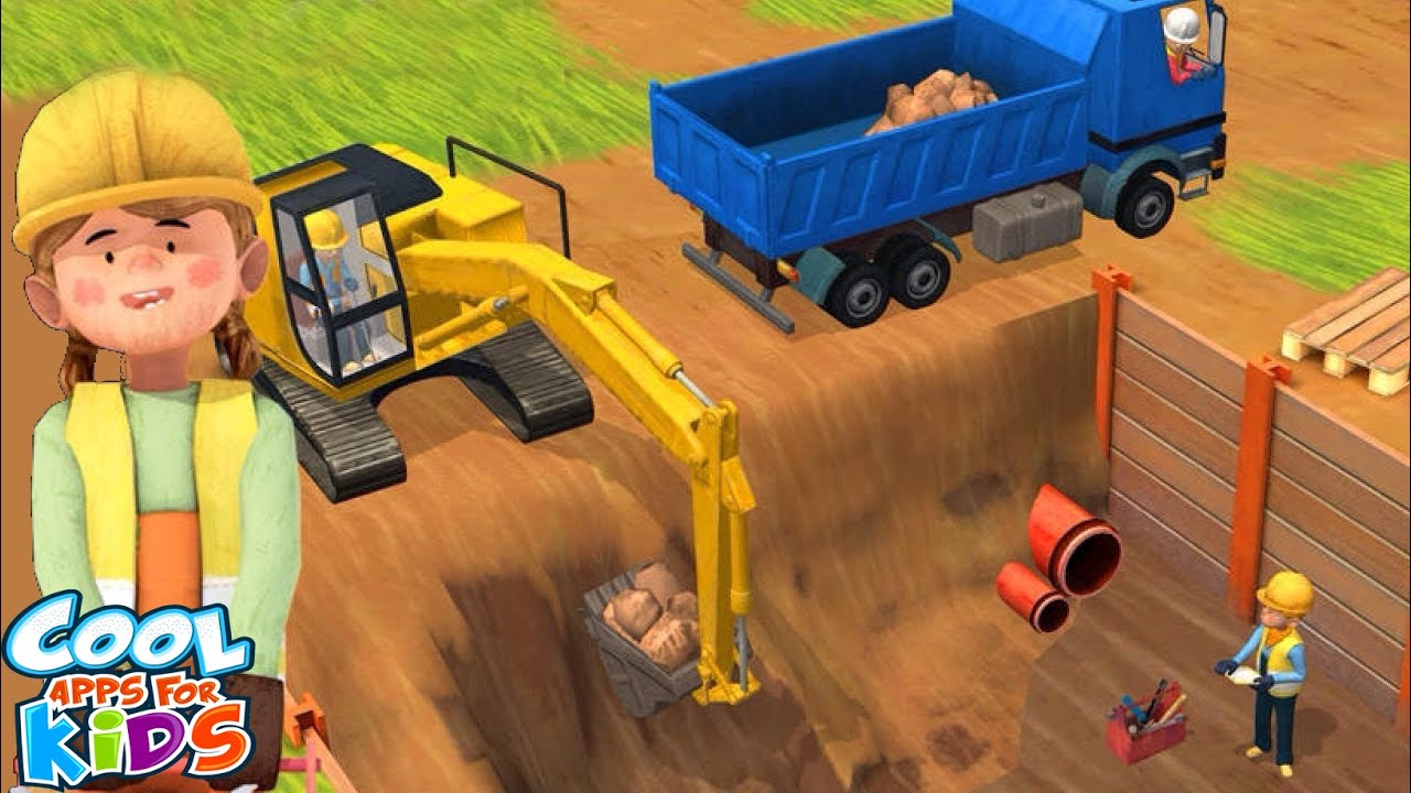 Little Builders Kids Games | Trucks, Cranes & Diggers for Kids - Fun ...