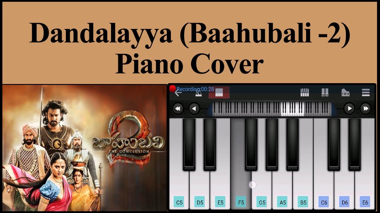Dandalayya dandalayya song piano tutorial | Baahubali 2 | Walk Band ...