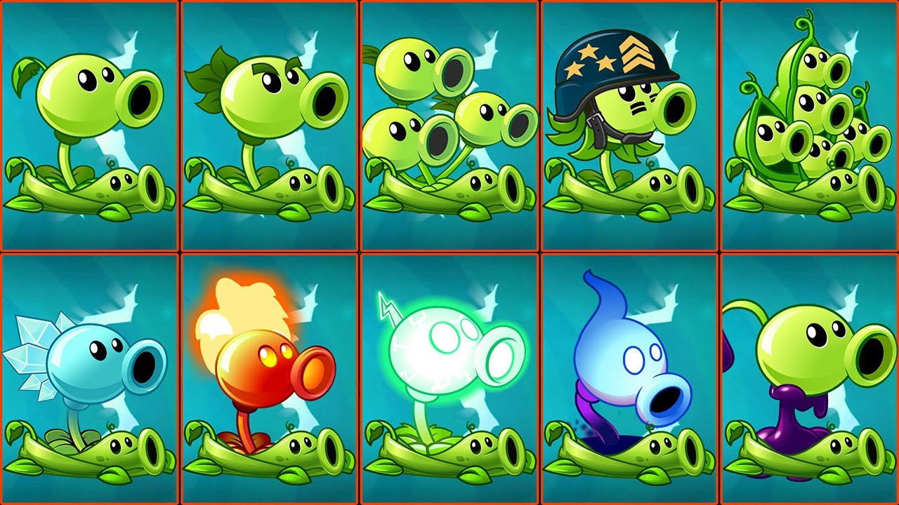 PvZ 2 Challenge - All Peashooter Combine Pea Vine vs Team Zombie - YouTube