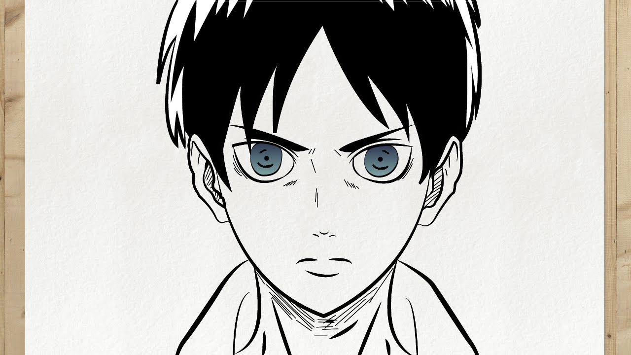 HOW TO DRAW EREN YEAGER EASY - YouTube