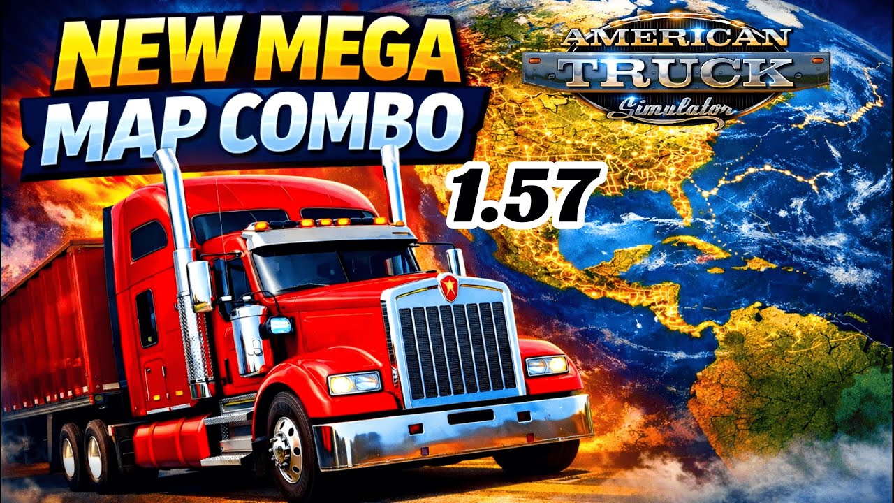 ATS 1.57 New Mega Map Combo | American Truck Simulator: Conquering the ...