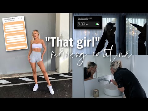 TRYING 'THAT GIRL' MORNING ROUTINE *6am & Productive*