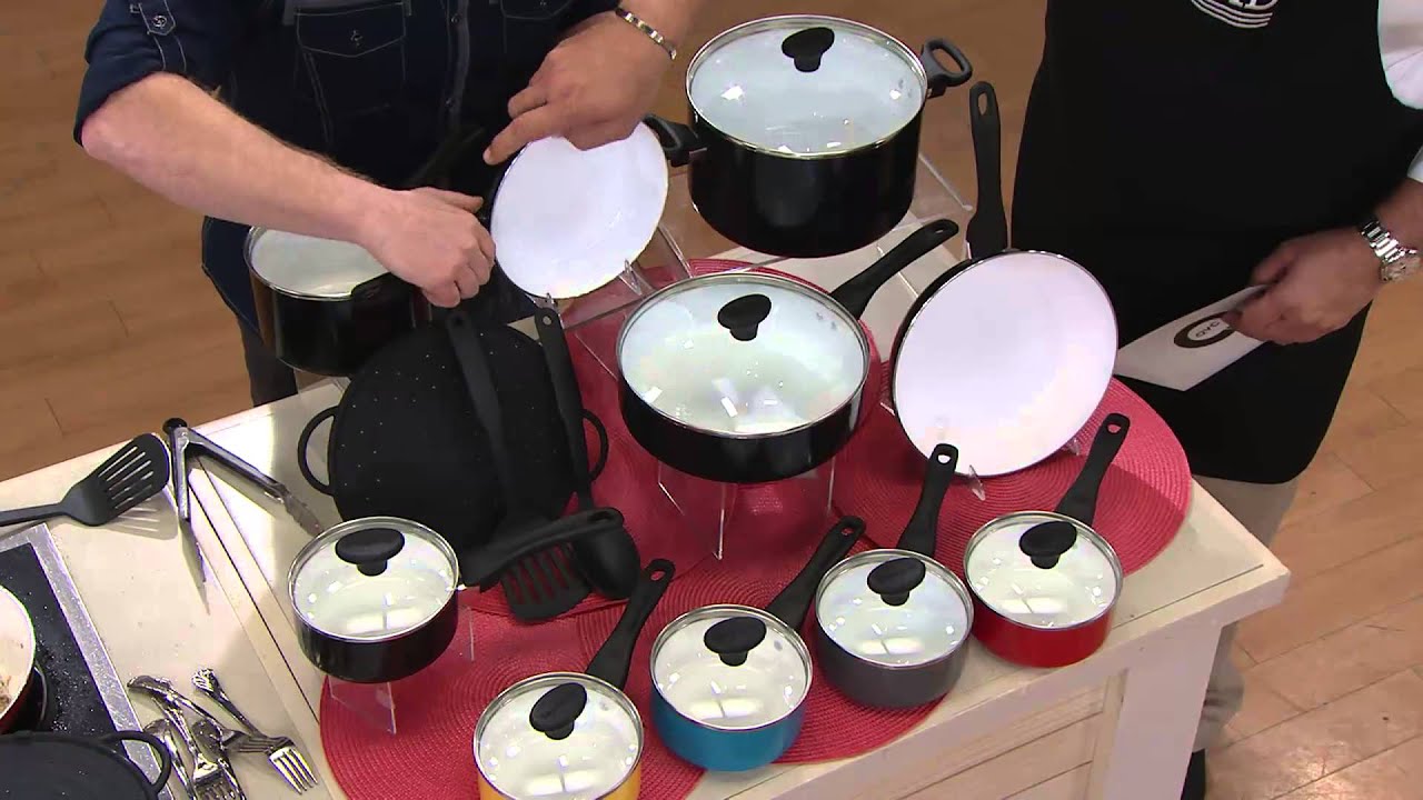 SilverStone CeramicNonstick 13-Piece Cookware Set with David Venable ...