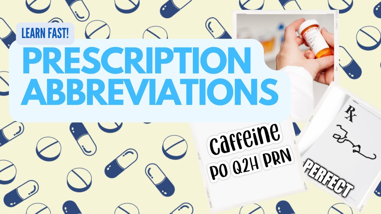 Learn Prescription Abbreviations FAST! - YouTube