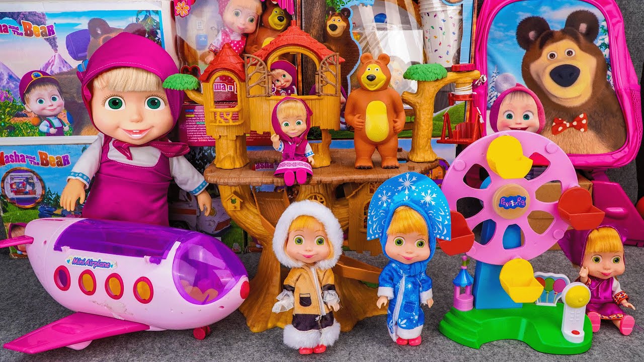 97 Minutes Satisfying with Unboxing Cute Masha and The Bear Adventure ...