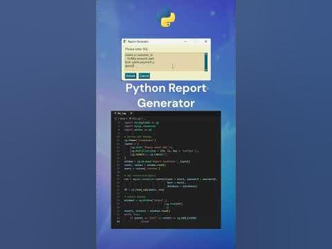 Python report generator project #coding #softwareengineer #shorts #programming #python - YouTube