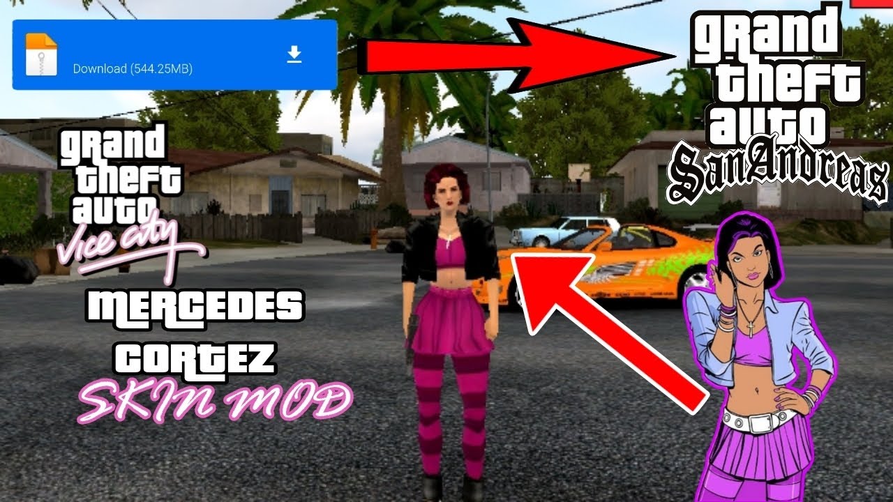 HOW TO INSTALL GTA VICE CITY MERCEDES CORTEZ SKIN MOD IN GTA SAN ...
