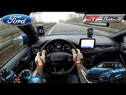 Ford Focus 1.0 EcoBoost 125 HP ST Line 6-Speed Manual TOP SPEED AUTOBAHN DRIVE POV
