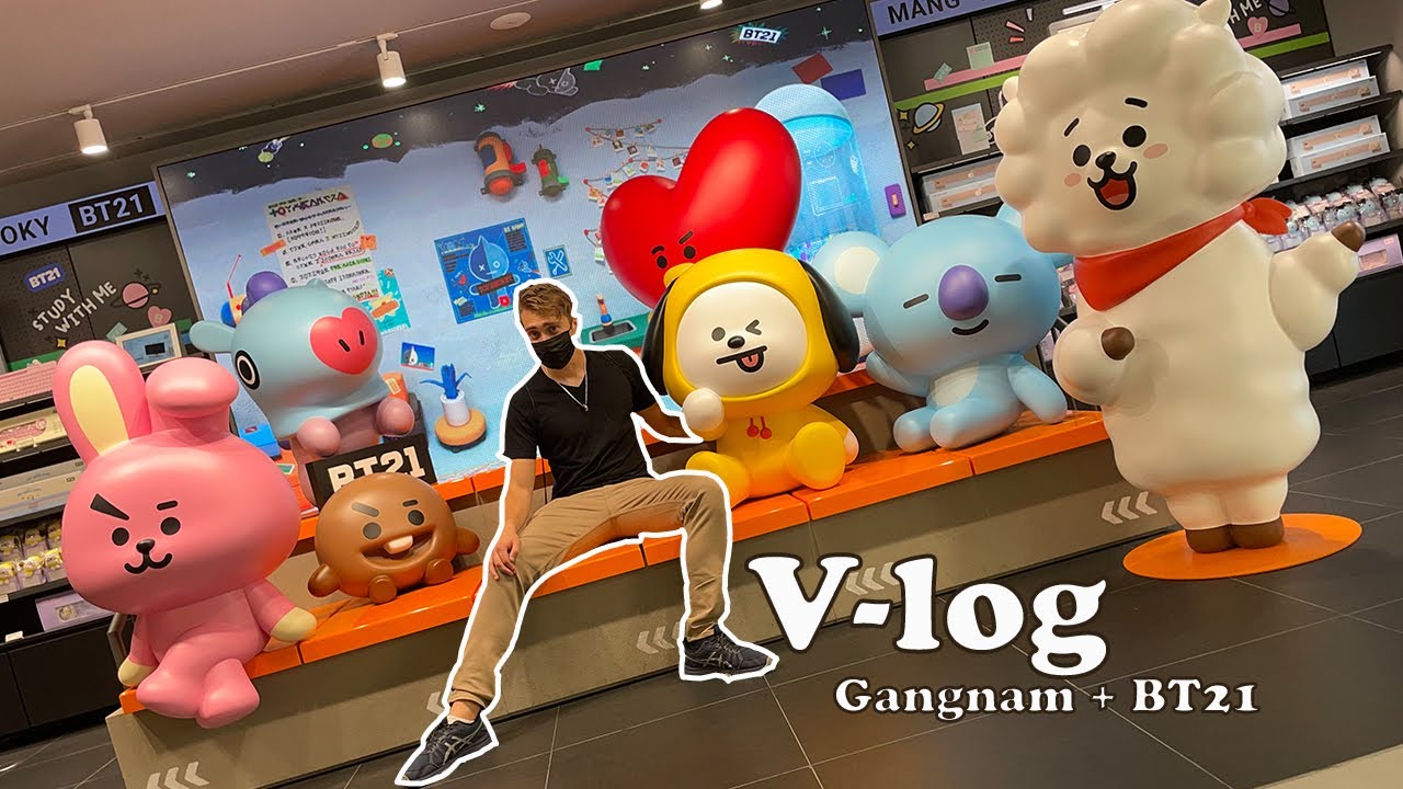 Korean Vlog: Gangnam and The Line Friends Store (BT21) - YouTube