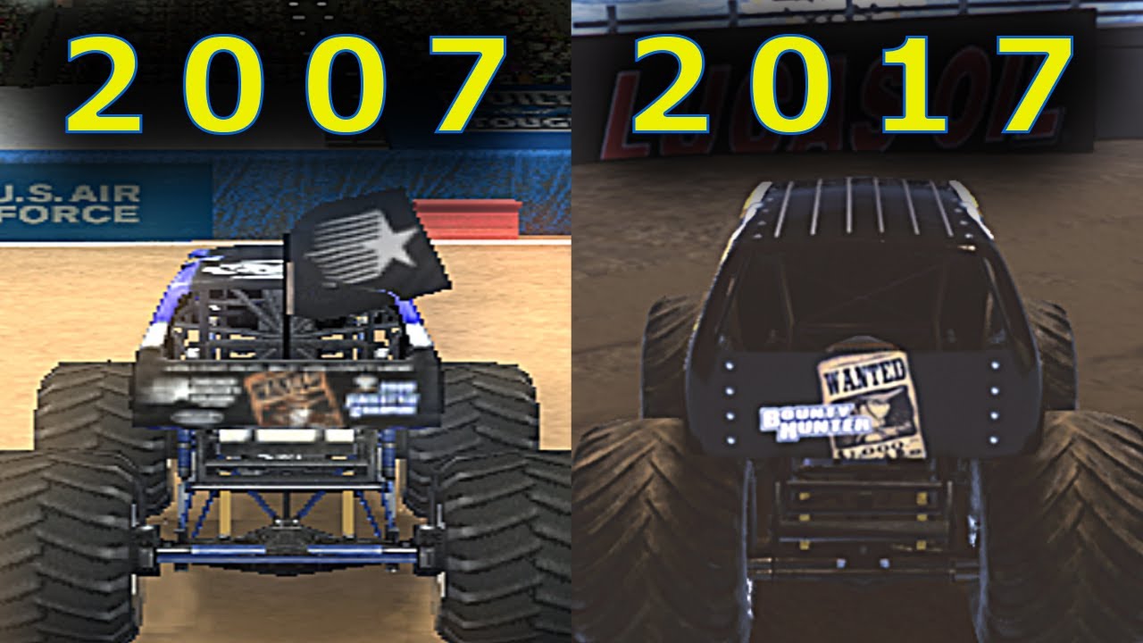 Evolution of Bounty Hunter from Monster Jam Games - YouTube