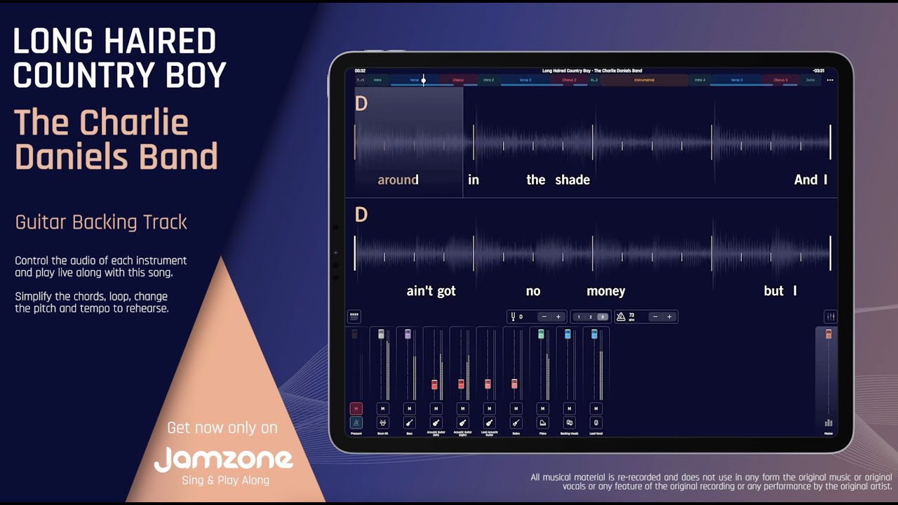 Guitar Backing Track | Long Haired Country Boy - The Charlie Daniels ...