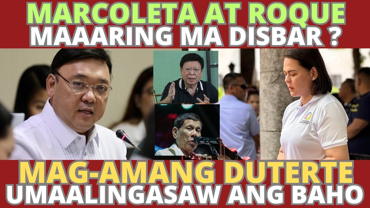 Dante Marcoleta at Harry Roque maaaring ma-disbar ? Mag-amang Duterte ...