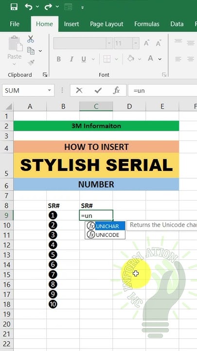 Stylish Serial in Ms Excel | serial Number with Formula | #exceltips #microsoftexcel #shorts ...