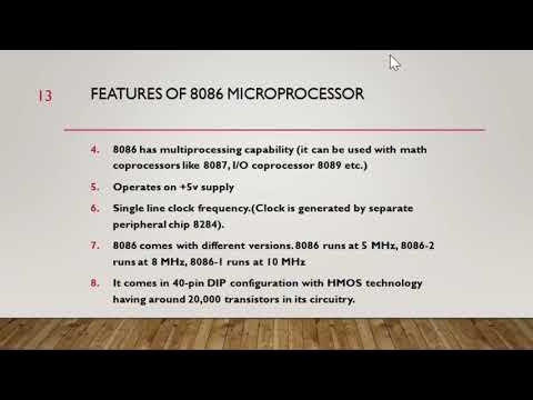 Features of 8086 - YouTube