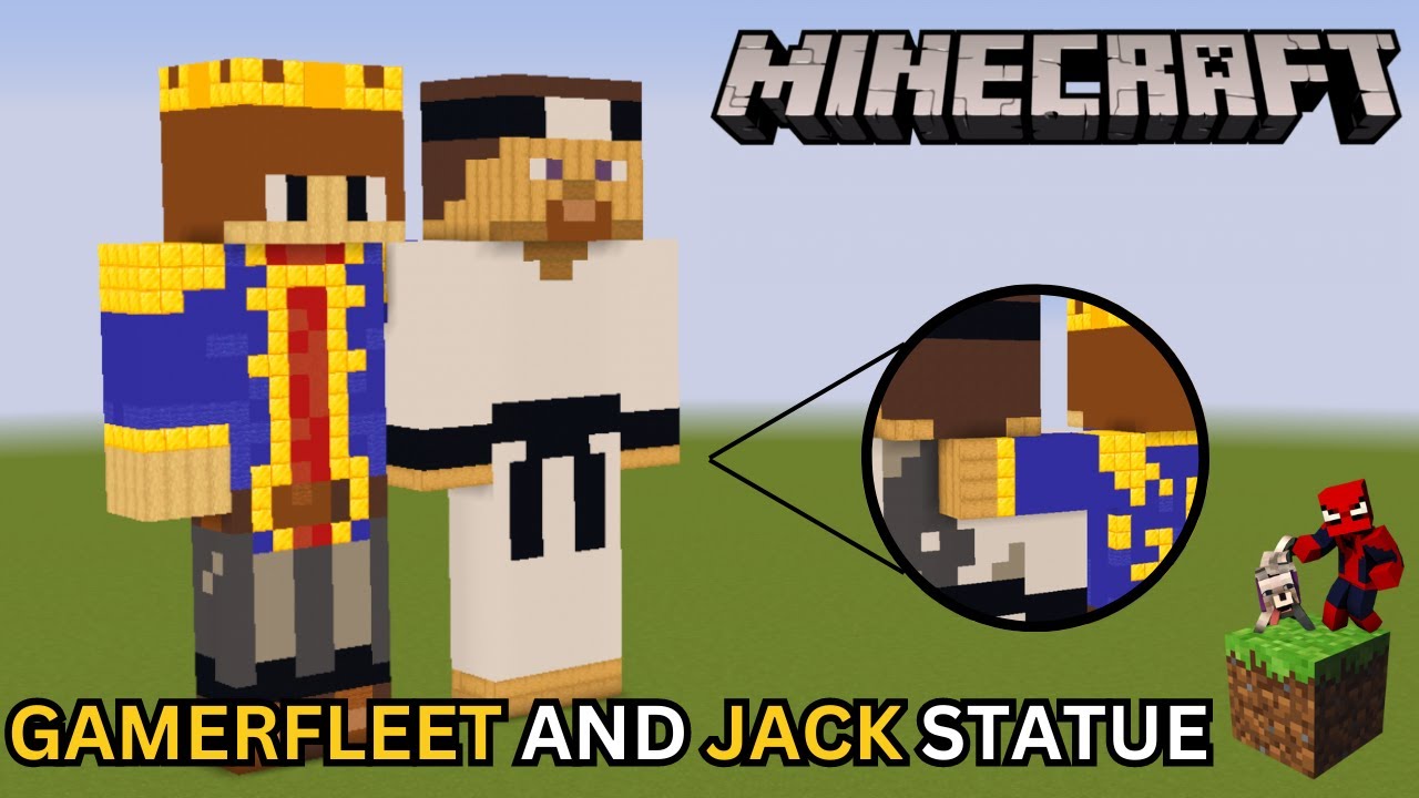 MAKING @GamerFleet AND JACK BHAIYA STATUE IN MINECRAFT (HUGE) - YouTube