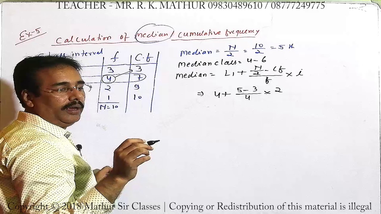 Calculation of Mean deviation solved sums 05 | Statistics | Mathematics ...