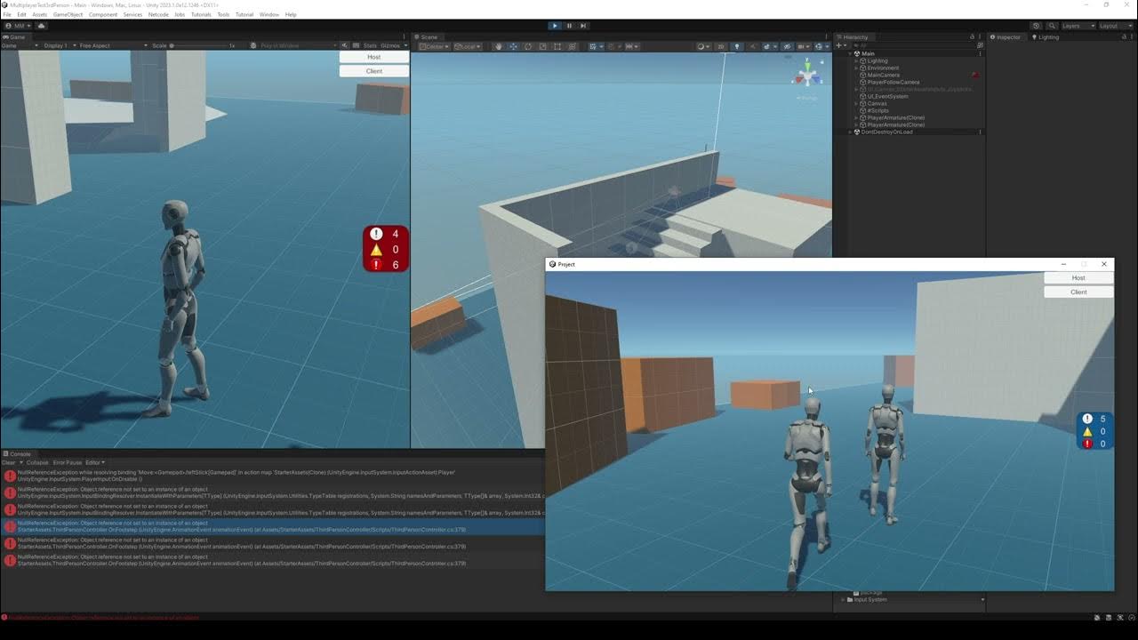 Testing Netcode For Gameobjects With Unity 3rd Person Controller 2x Youtube