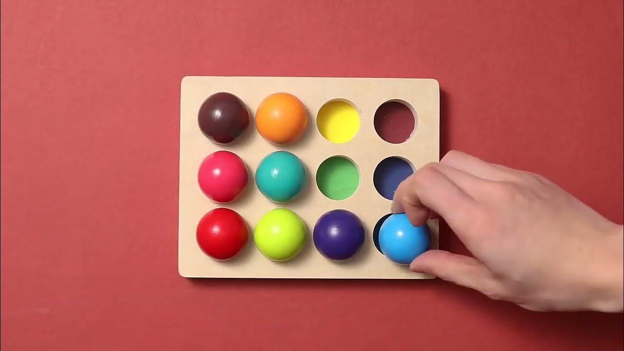 Color Sorting Balls - 12 colors - YouTube
