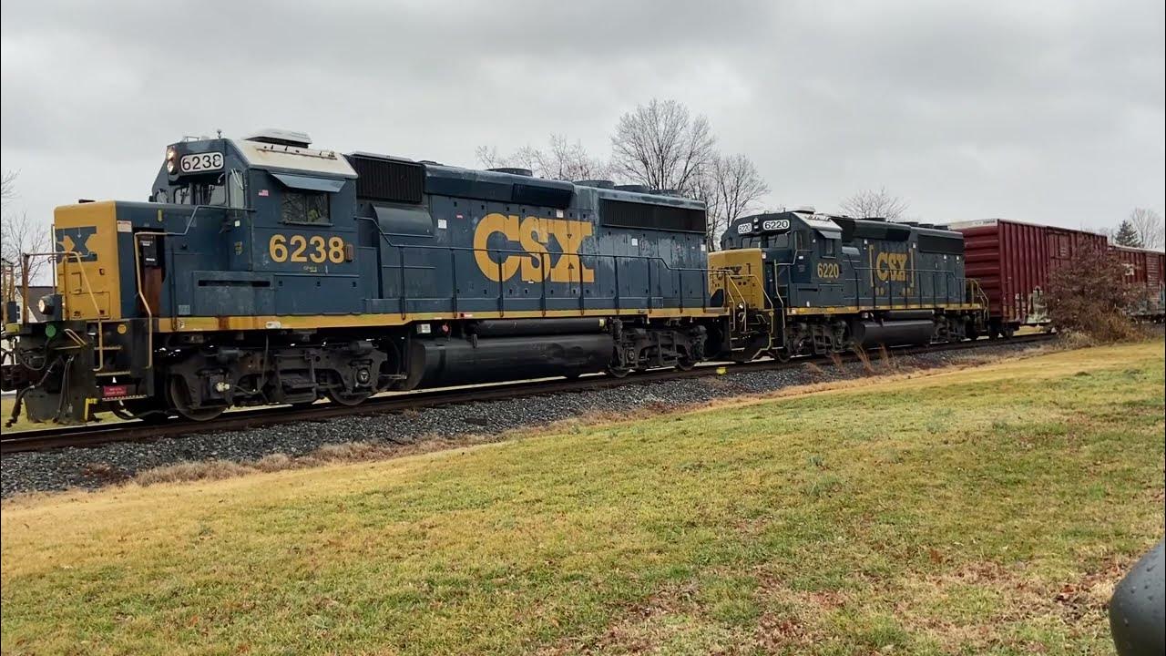 1/23/23 - CA-20 mixed freight CSX 6238 & 6220 - YouTube