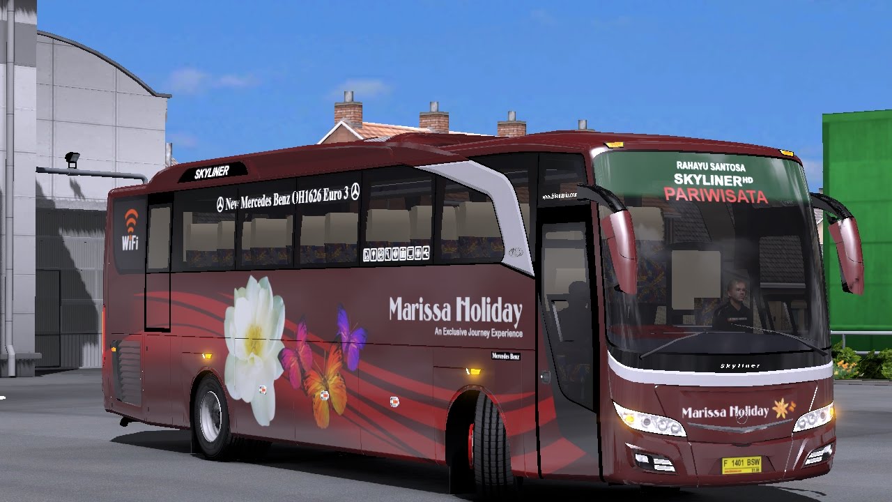 BUS PARIWISATA MARISSA HOLIDAY | SKYLINER MERCEDES-BENZ OH-1626 - YouTube