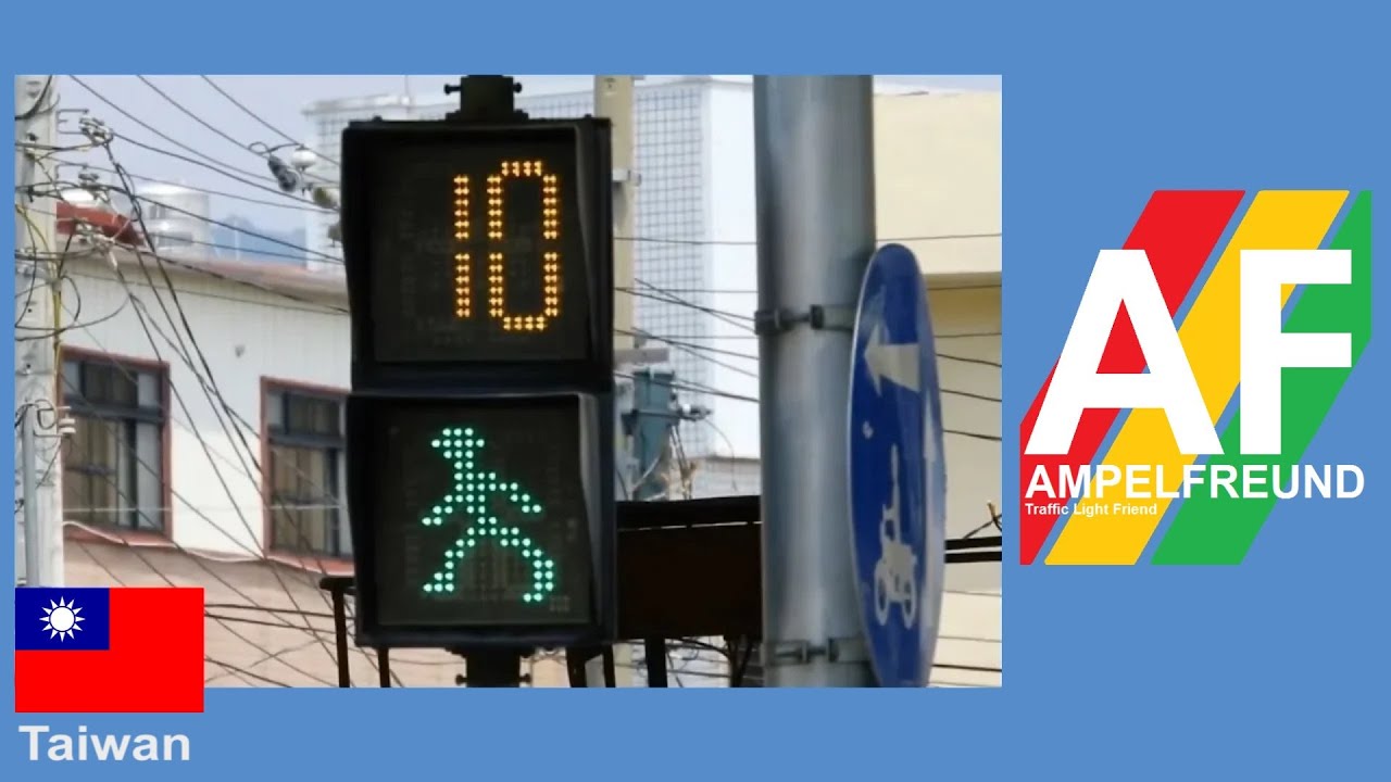 Taiwan LED Pedestrian Signal with animated Ampelmann and Countdown ...