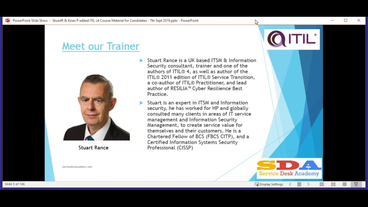 ITIL 4 Foundation Introduction by Stuart Rance | 1WorldTraining.com ...