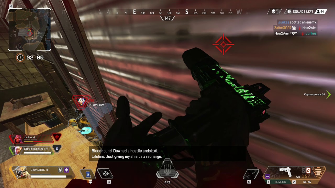 Apex bug, Wraith shooting while downed - YouTube