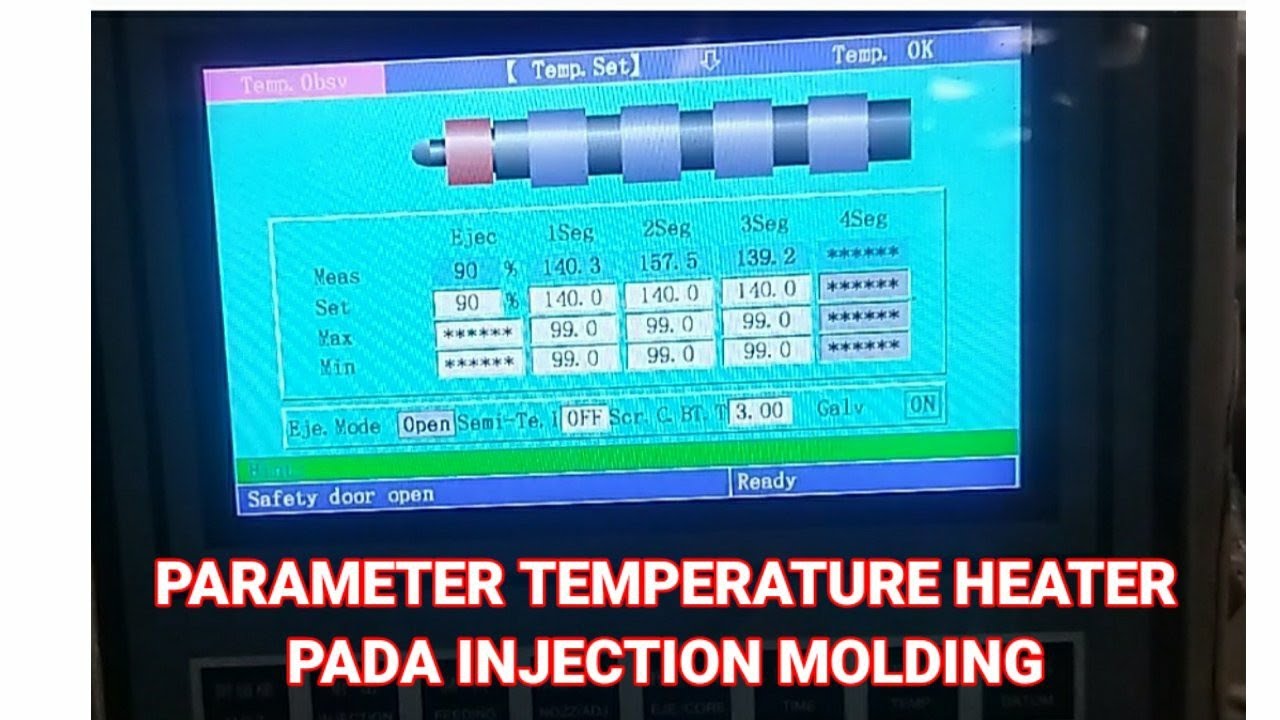 PARAMETER TEMPERATURE HEATER PADA INJECTION MOLDING - YouTube
