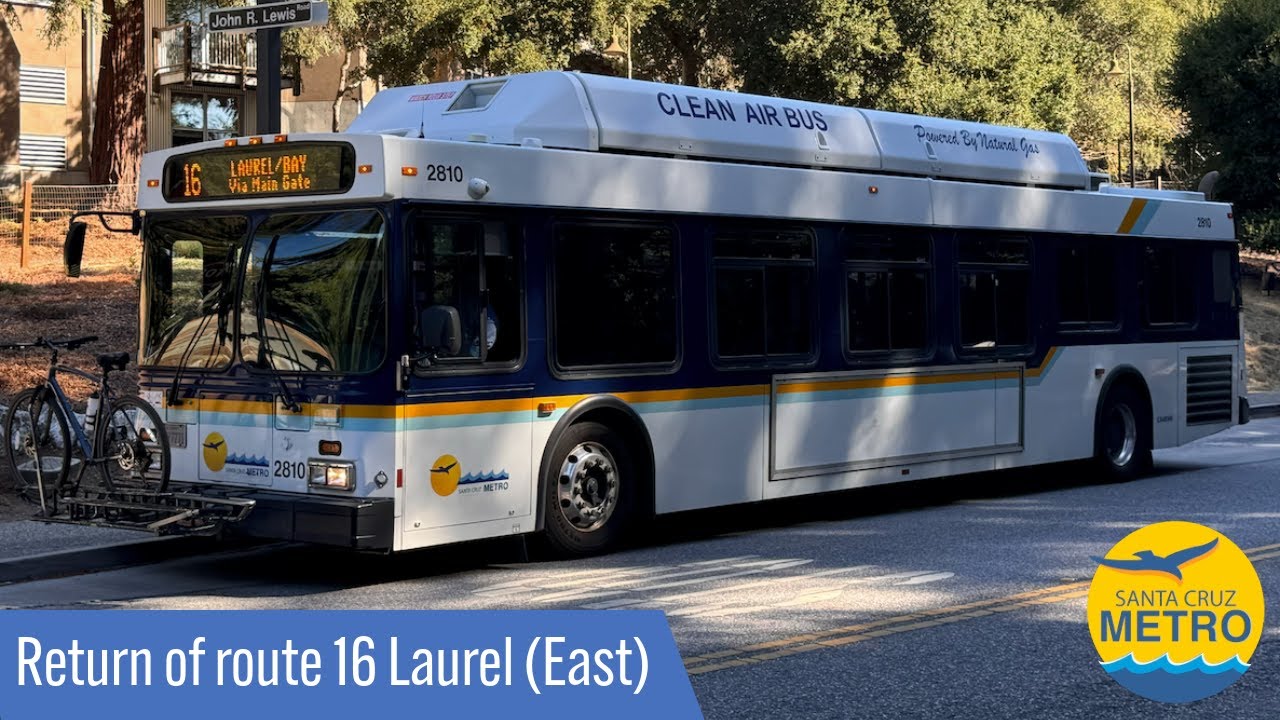Welcome Back! Santa Cruz Metro New Flyer C40LF #2810 on Route 16 Laurel ...