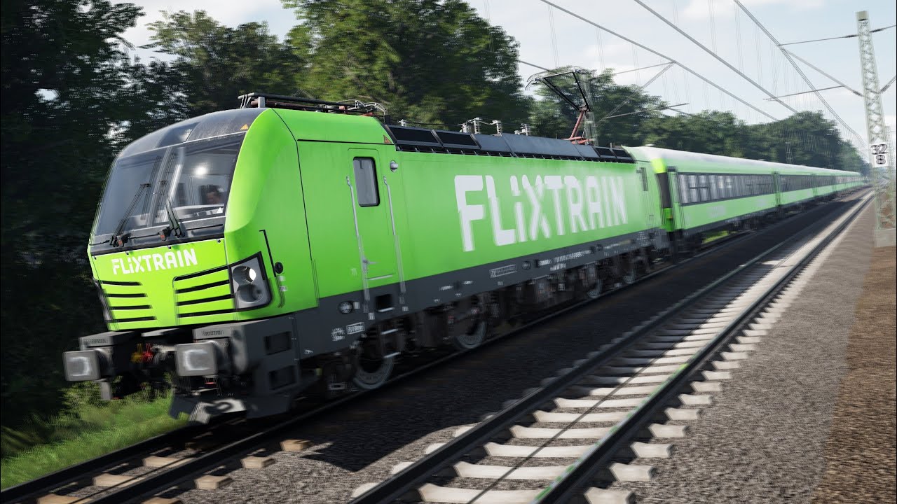 FLiXTRAIN Siemens VECTRON Departing Frankfurt Süd! | Train Sim World 5 ...