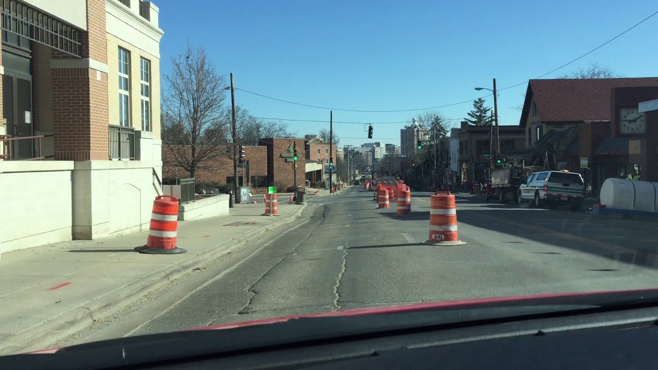 Auto tour of Monroe Street reconstruction, the early stage, Madison WI ...