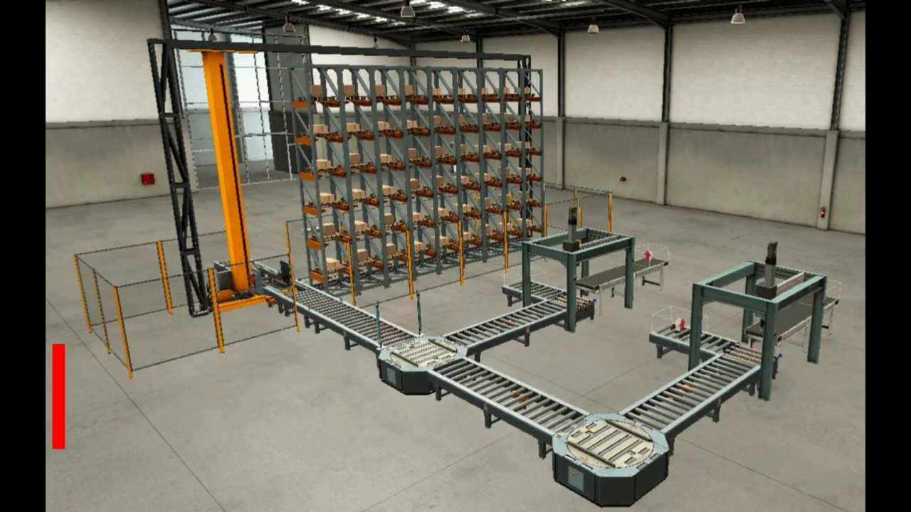 Automated Warehouse with Sorter and Loader - YouTube