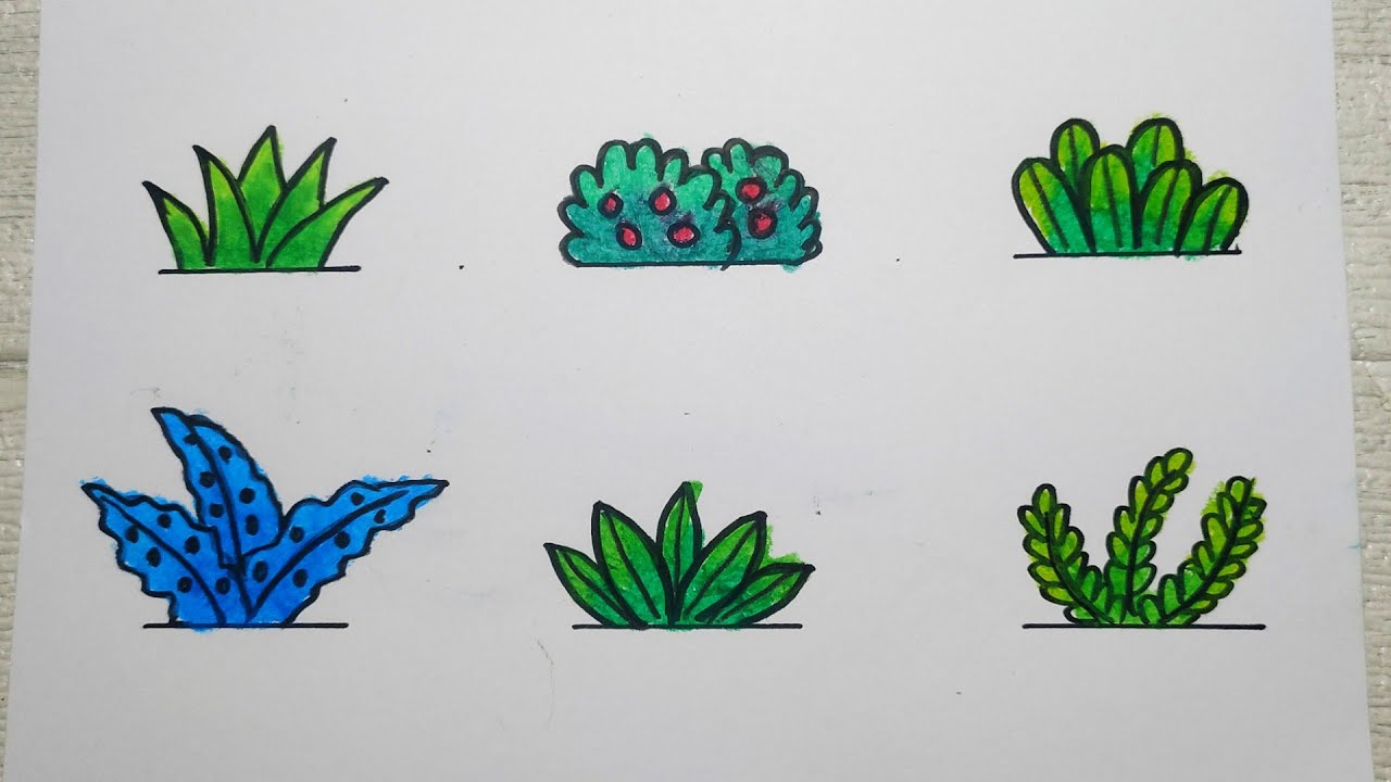 6 Tutorial Menggambar Rumput - YouTube