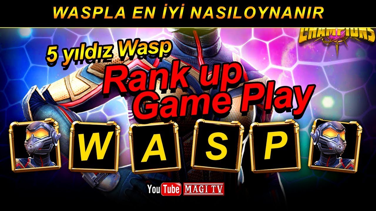 5 YILDIZ WASP RANK UP + GAME PLAY - MCOC WASP GAME PLAY - YouTube