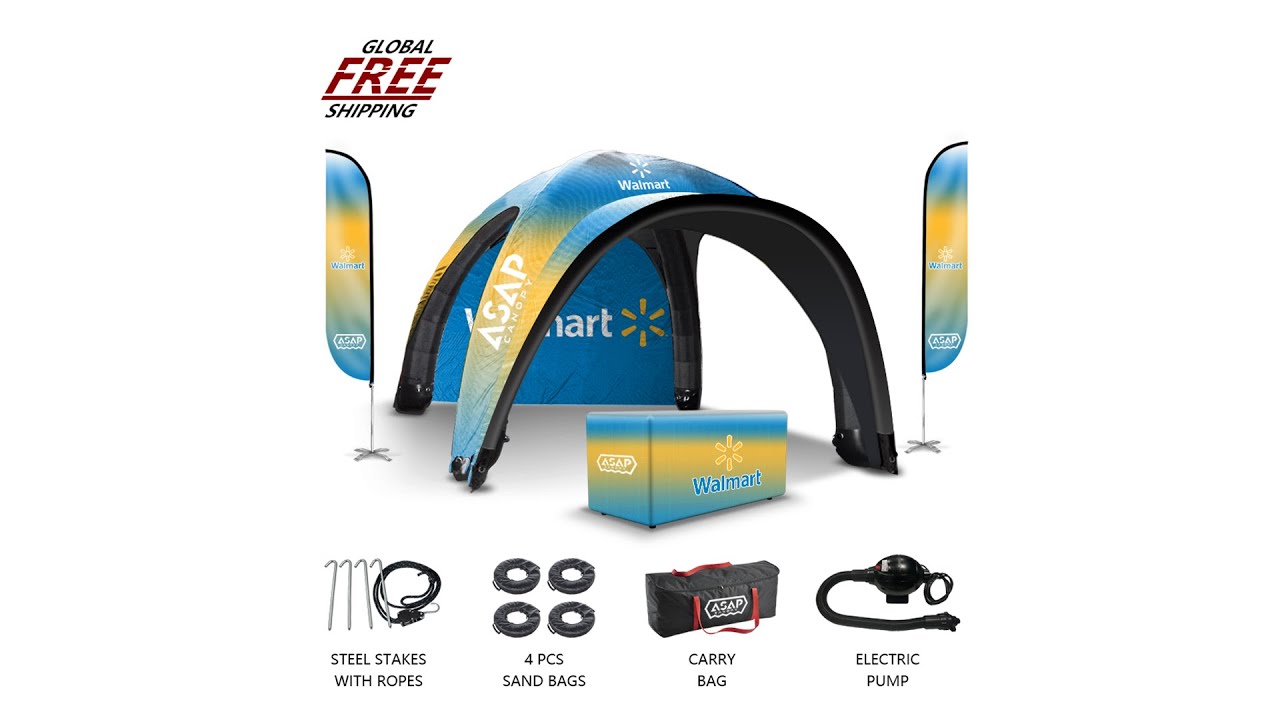 Self Inflating Tent：16x16ft Inflating Tent for various - YouTube