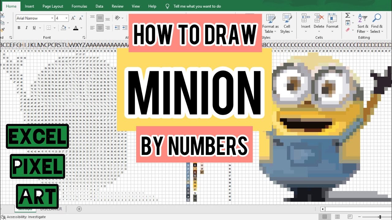 Сoloring by numbers, how to draw a Minions, what to play with children ...