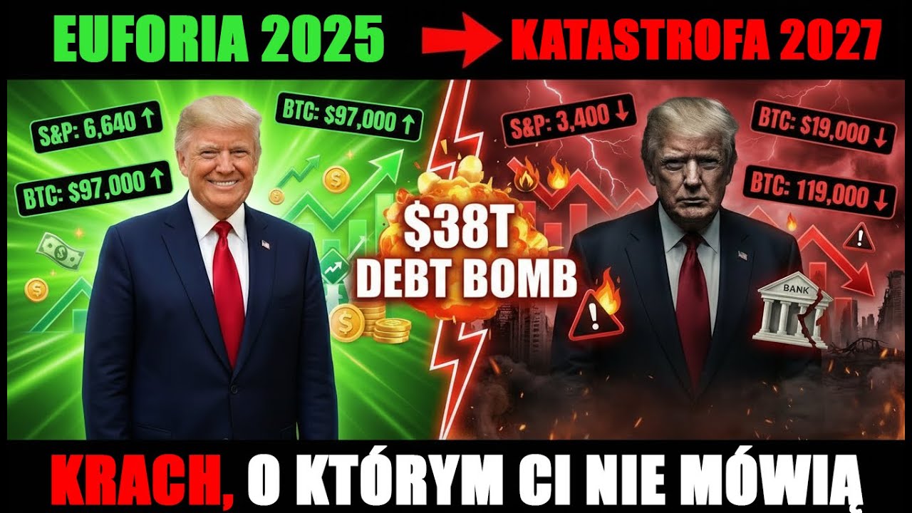 Krach rynkowy 2026 Dlaczego 38 bilionów dolarów długu i taryfy Trumpa ...
